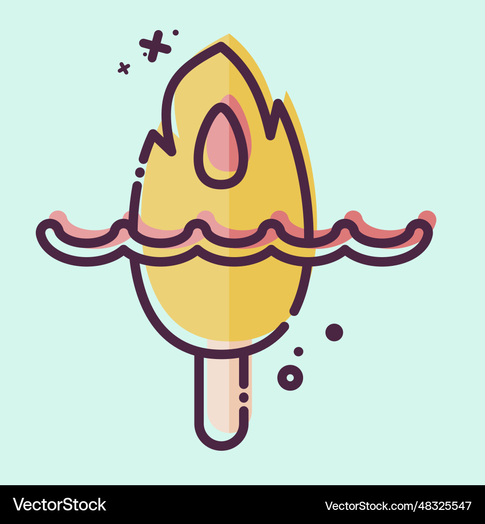 Icon melting ice related to climate change symbol Vector Image