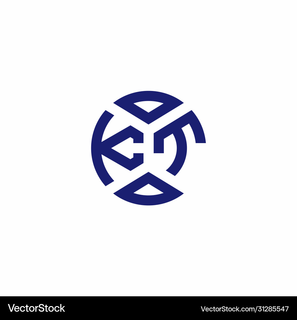 Kt monogram logo with abstract shapes in modern Vector Image