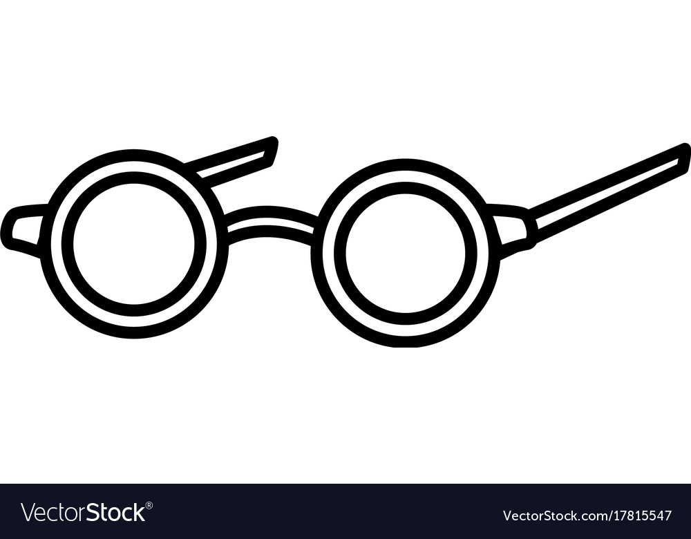 Old Glasses Isolated Royalty Free Vector Image