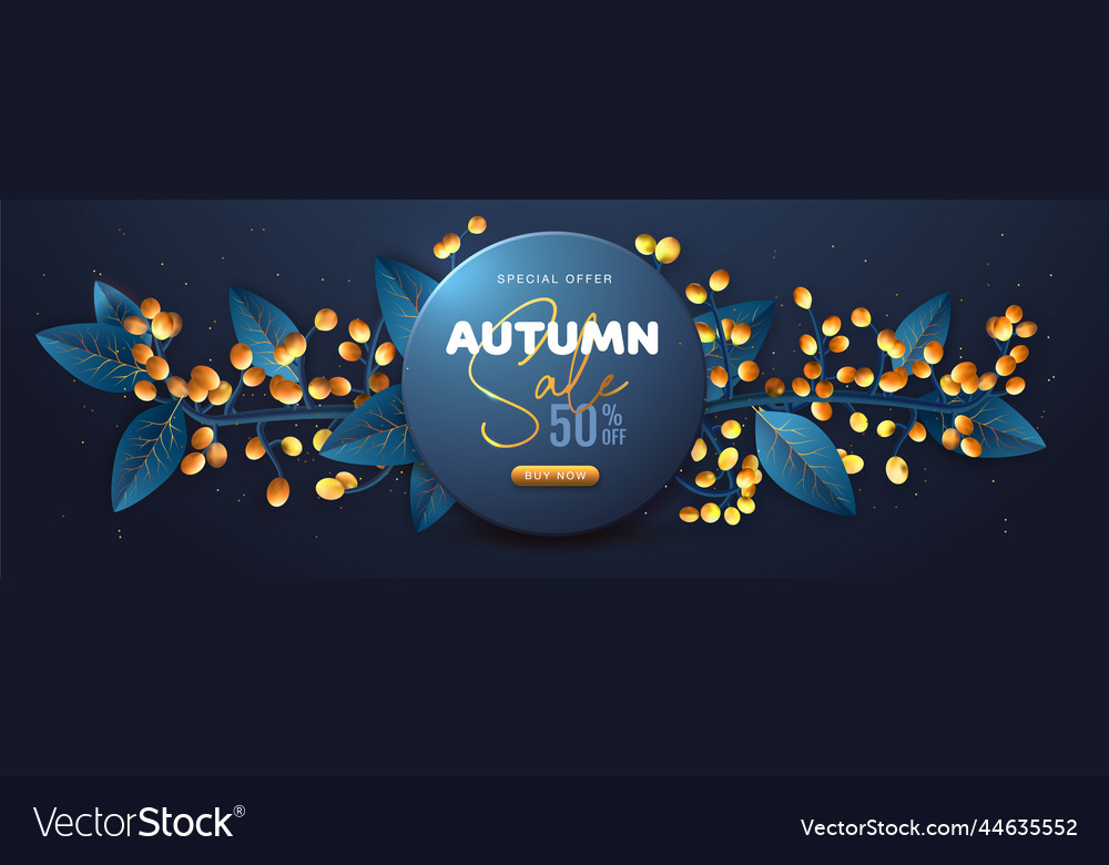 Autumn big sale poster with leaves Royalty Free Vector Image Autumn big sale poster with leaves Royalty Free Vector Image