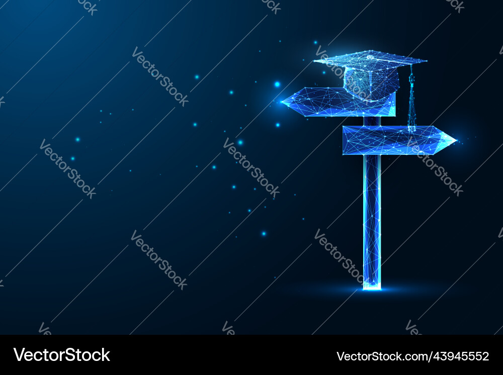 Concept of education direction college choice Vector Image