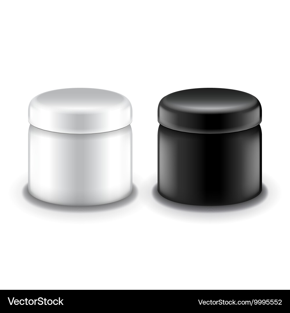 Cosmetic cream containers isolated on white Vector Image