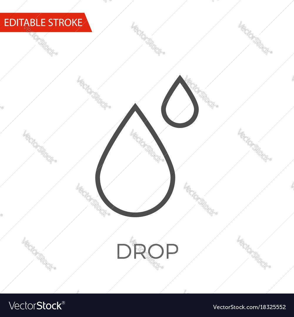Drop icon Royalty Free Vector Image - VectorStock