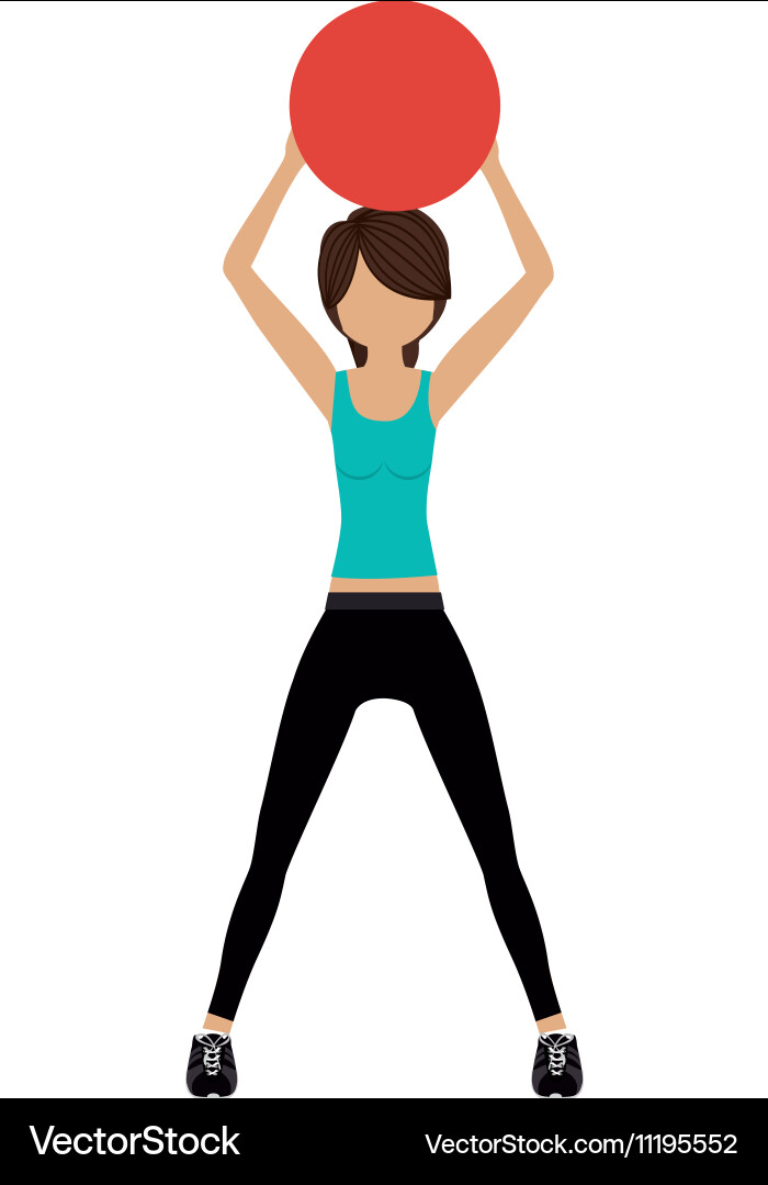 Fitness woman training Royalty Free Vector Image