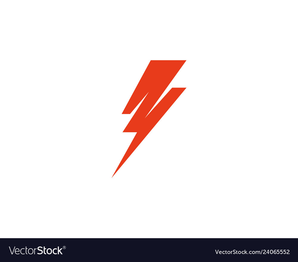 Flash thunderbolt logo template Royalty Free Vector Image