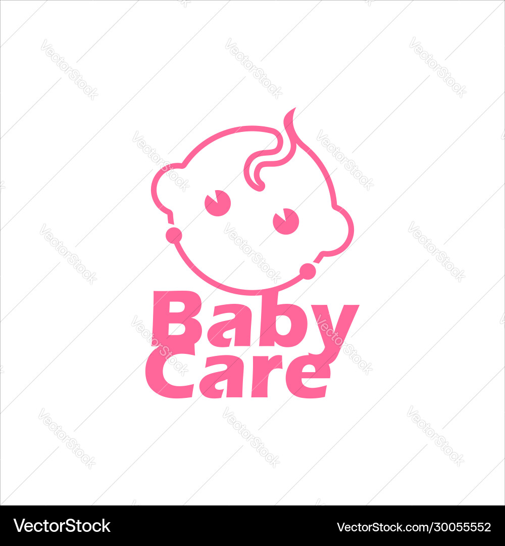 Modern baby face new born Royalty Free Vector Image