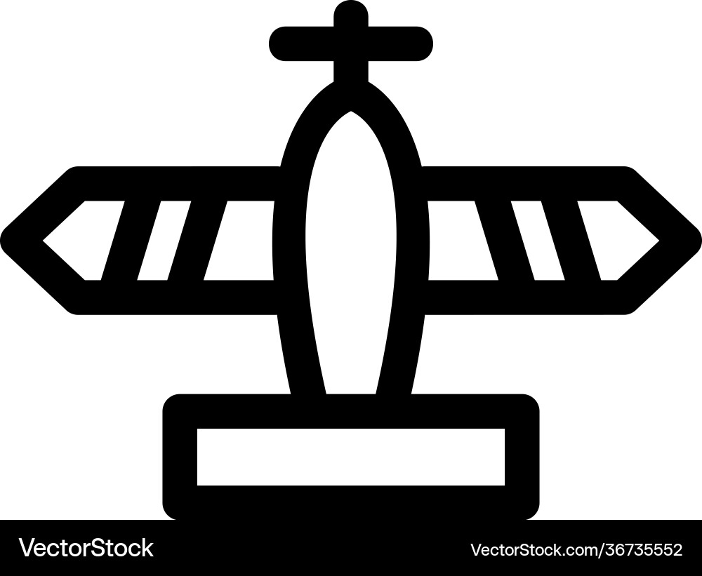 Plane icon or logo isolated sign symbol Royalty Free Vector