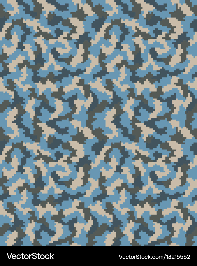 Seamless of digital camouflage Royalty Free Vector Image