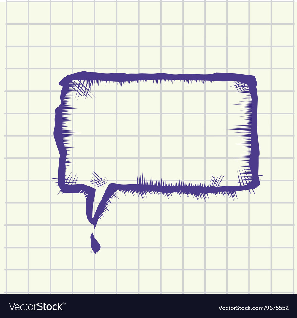 Sketch speech bubble Royalty Free Vector Image