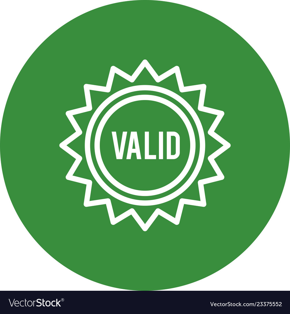 Valid stamp icon Royalty Free Vector Image - VectorStock