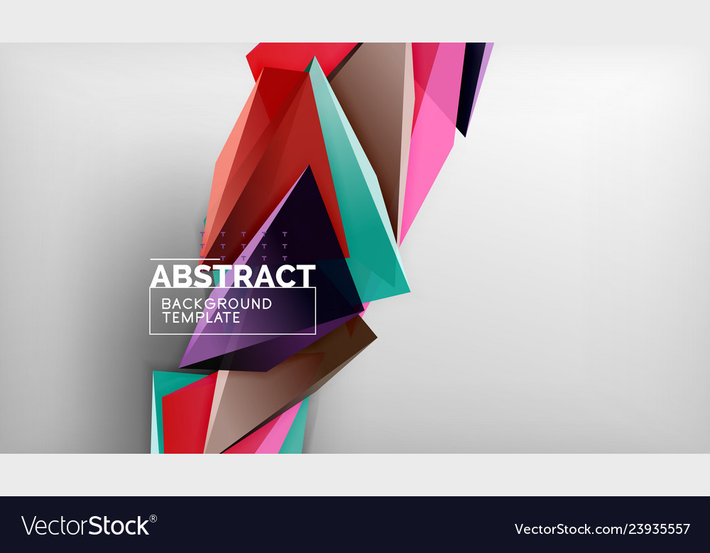 3d geometric triangular shapes abstract background