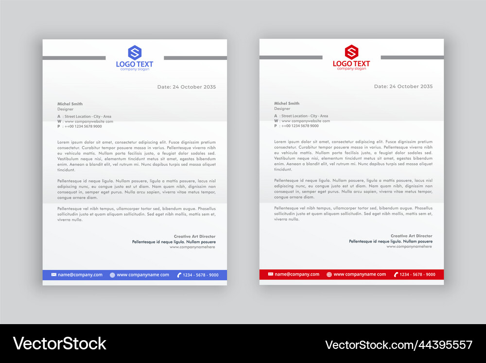 Business corporate letterhead design template Vector Image