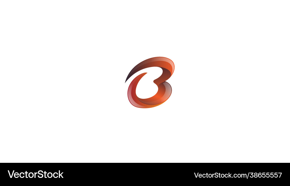 Creative colorful b letter gradient alphabet logo Vector Image