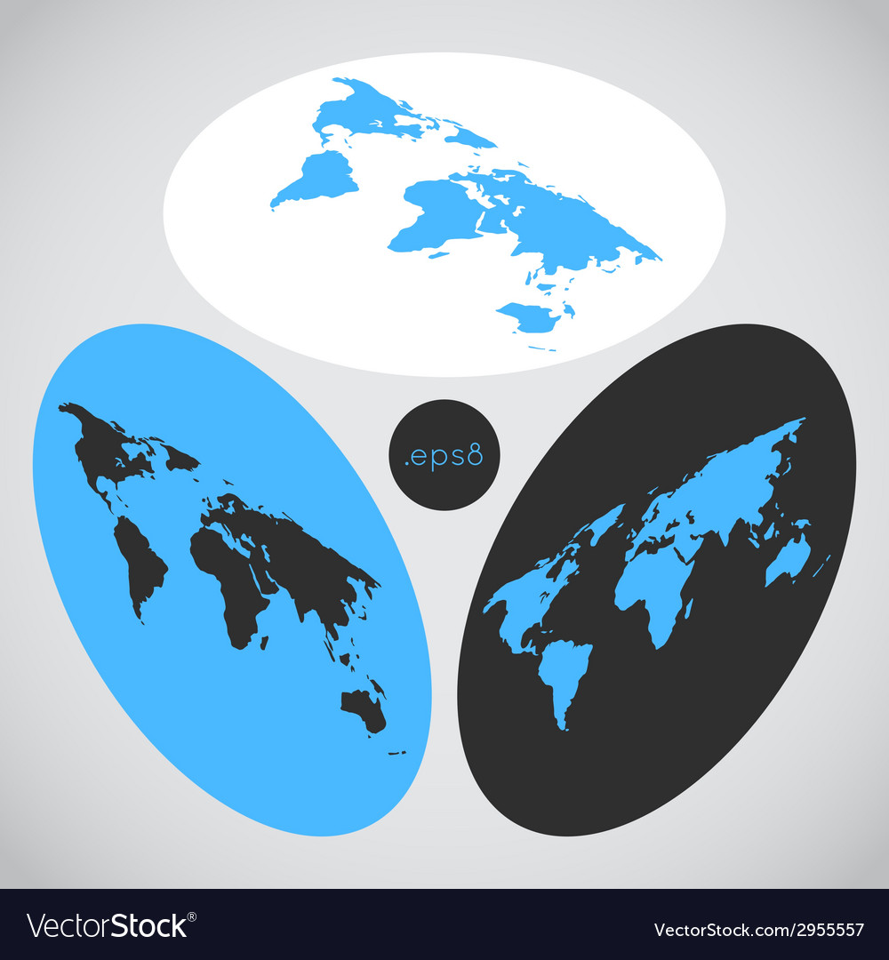Isometric world map Royalty Free Vector Image - VectorStock
