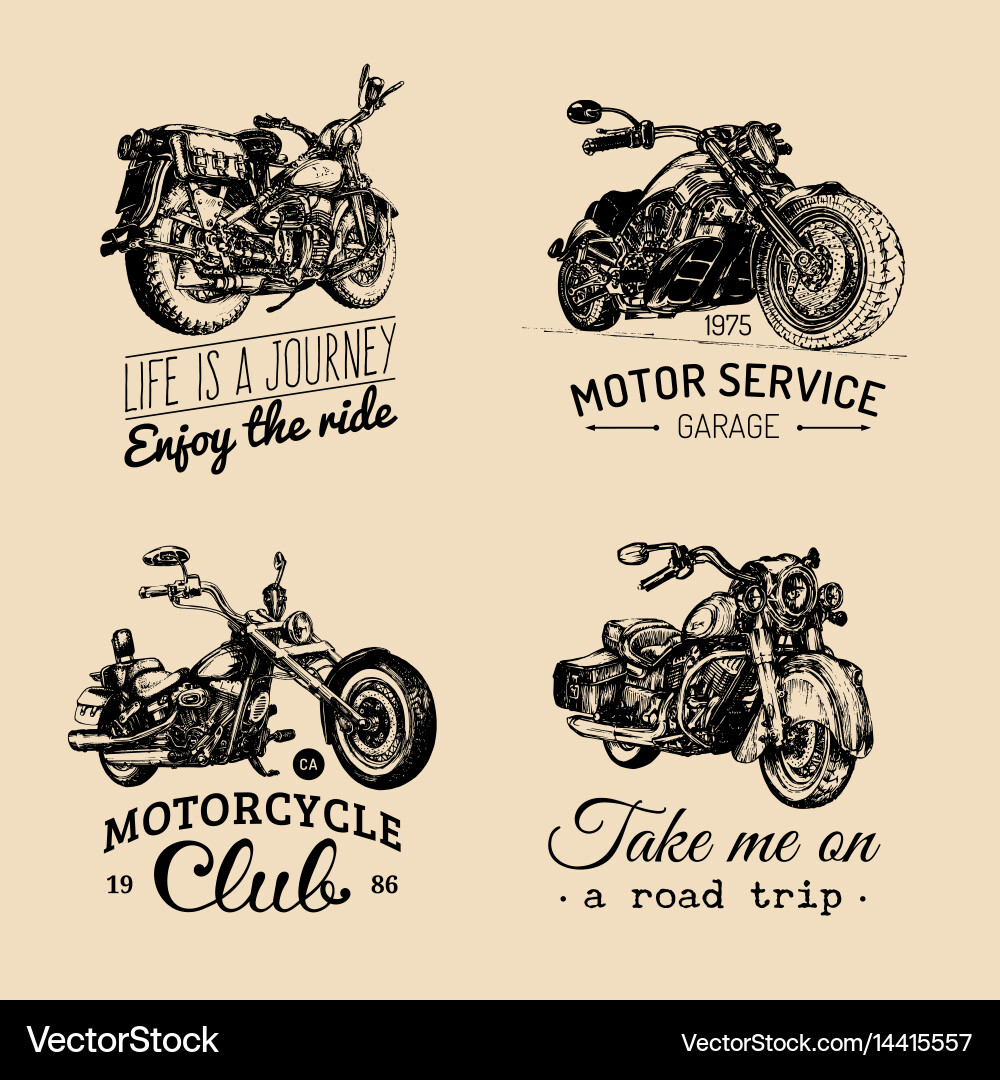 Motorcycles inspirationaladvertising Royalty Free Vector