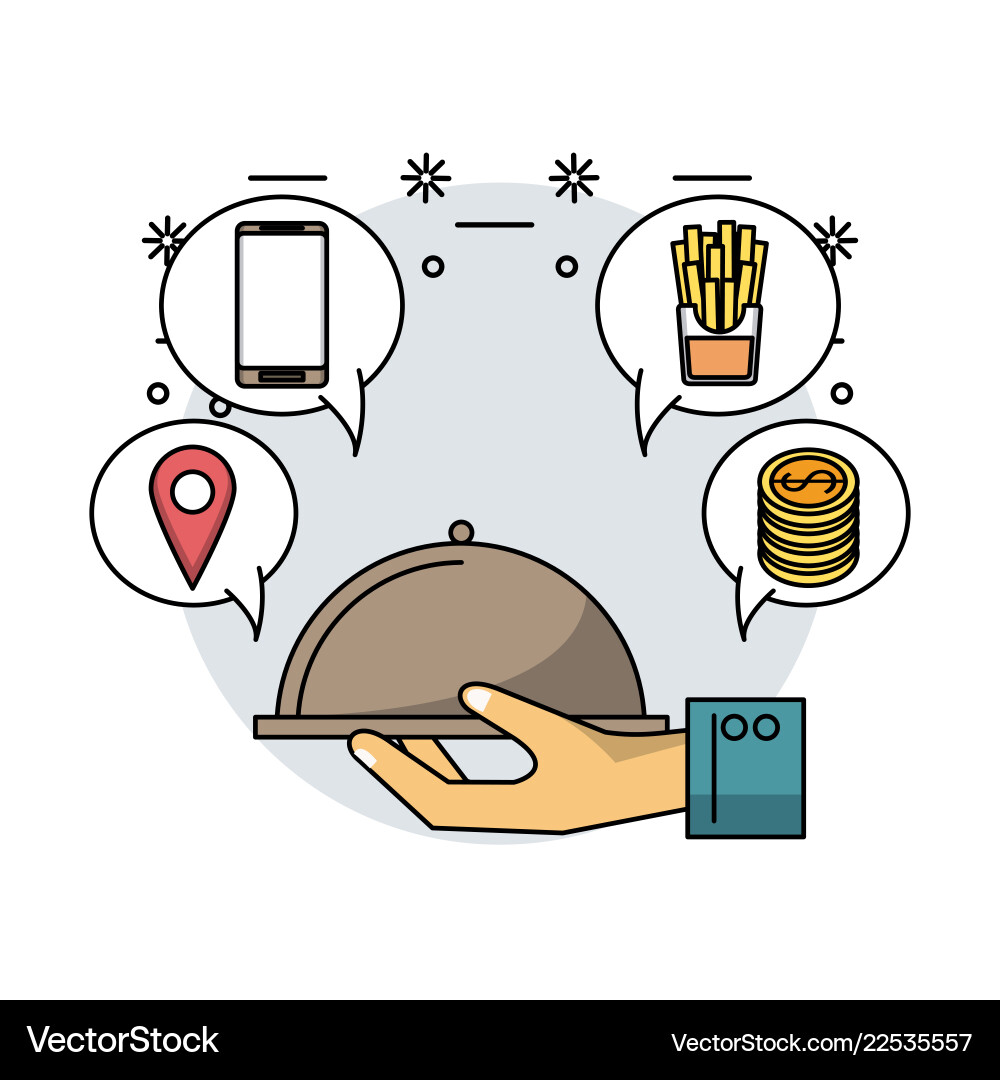 Online food order Royalty Free Vector Image - VectorStock