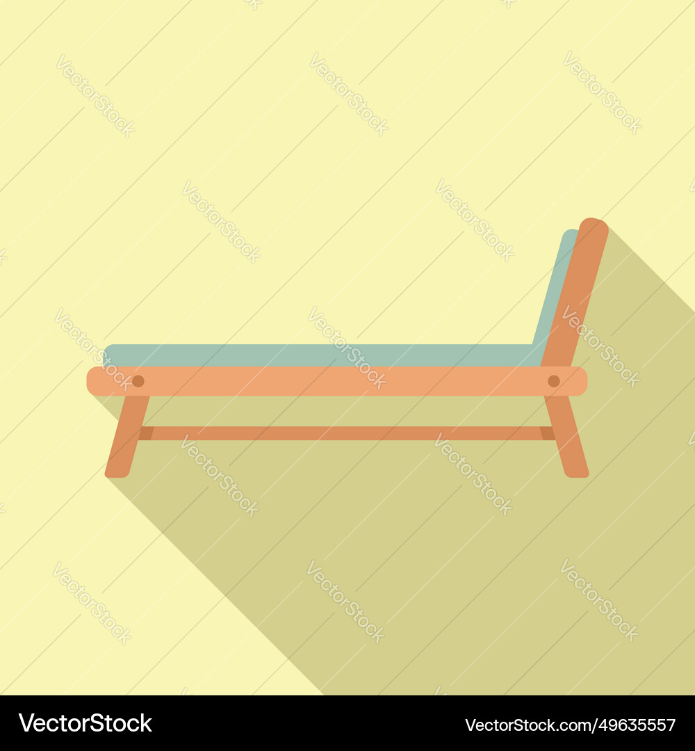 Soft wooden deck icon flat outdoor Royalty Free Vector Image