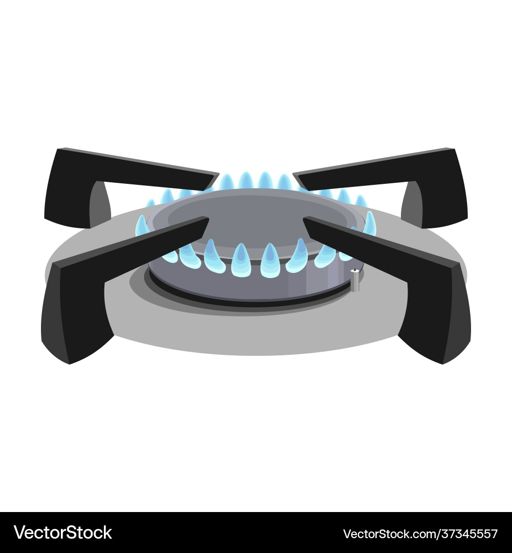 Stove burner cartoon icon Royalty Free Vector Image