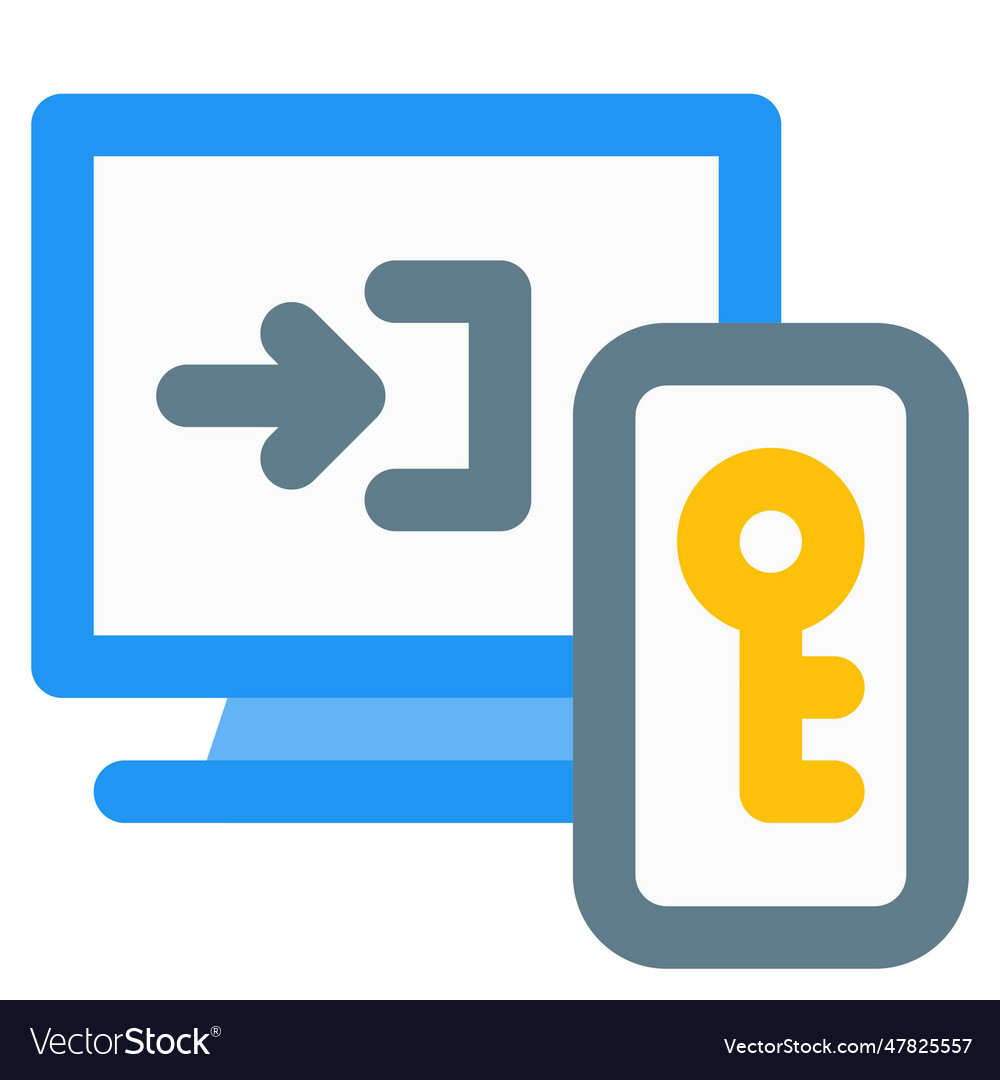 Two factor authentication for better security Vector Image