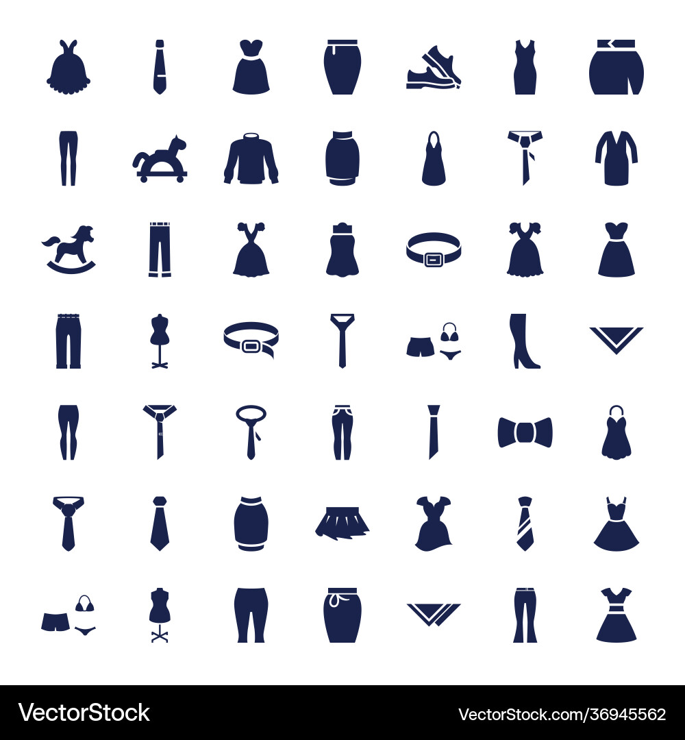 49 dress icons Royalty Free Vector Image - VectorStock