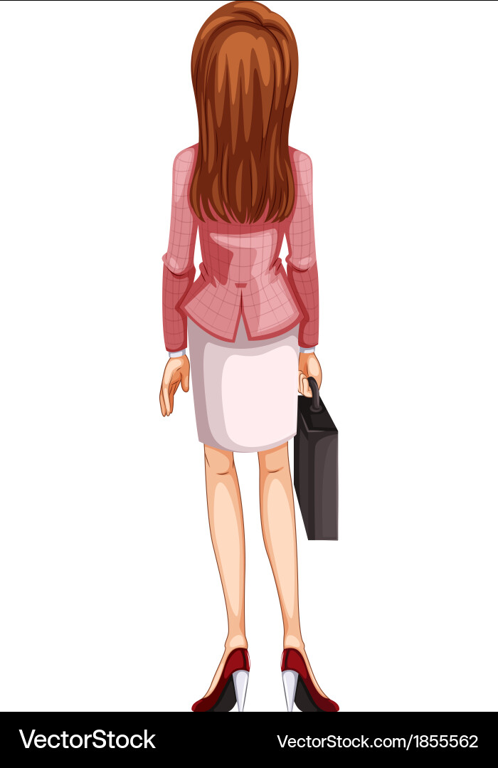 A backview of woman Royalty Free Vector Image - VectorStock