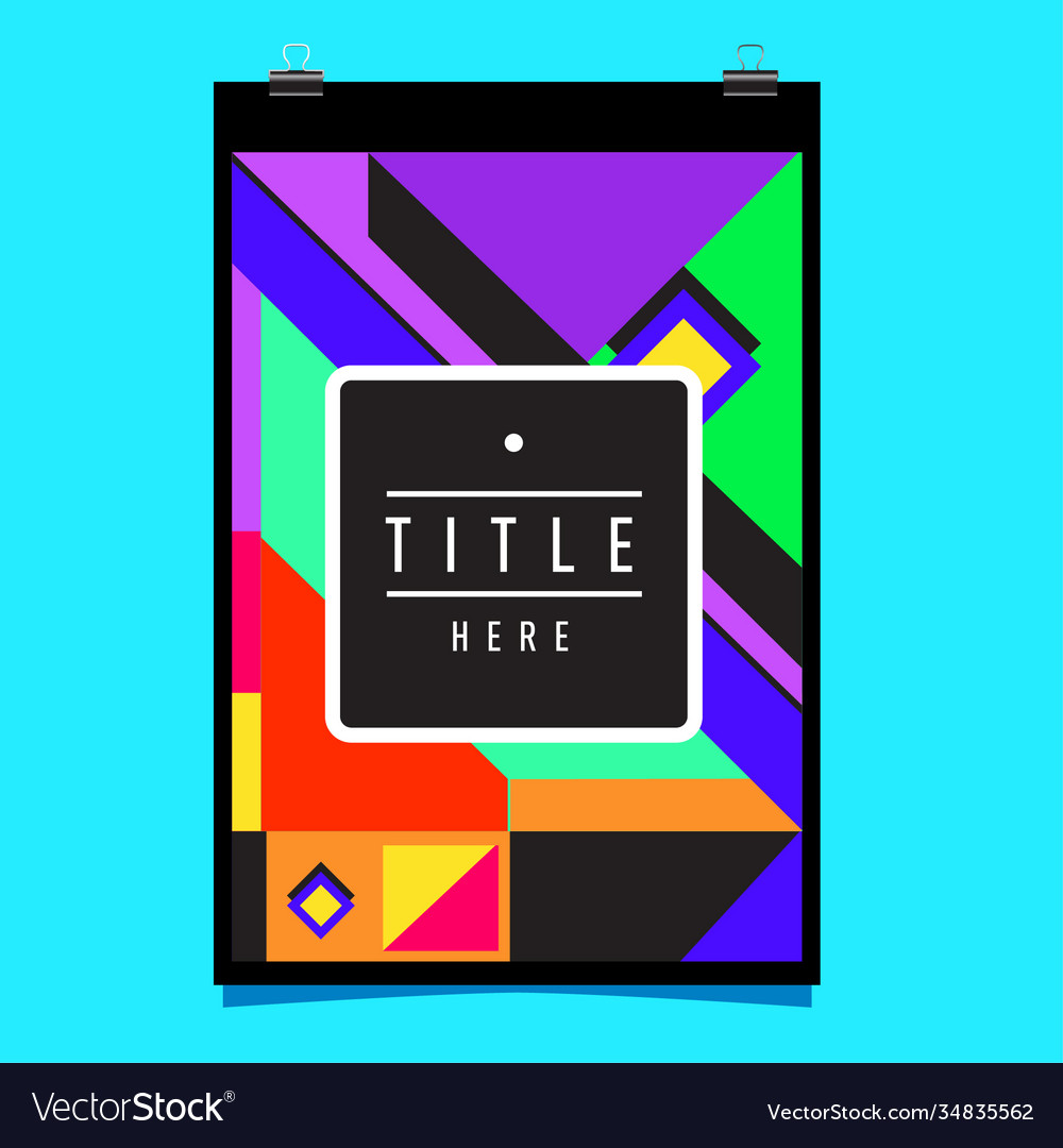 Abstract Colorful Geometric Pattern Background Vector Image