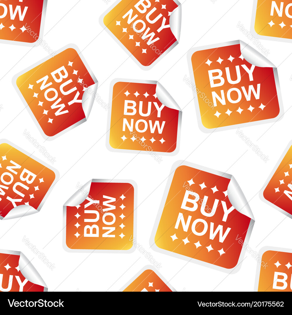 Buy now sticker seamless pattern background icon Vector Image