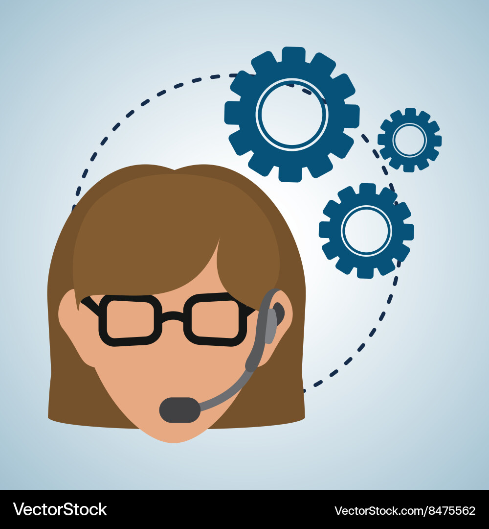 Design of call center editable Royalty Free Vector Image