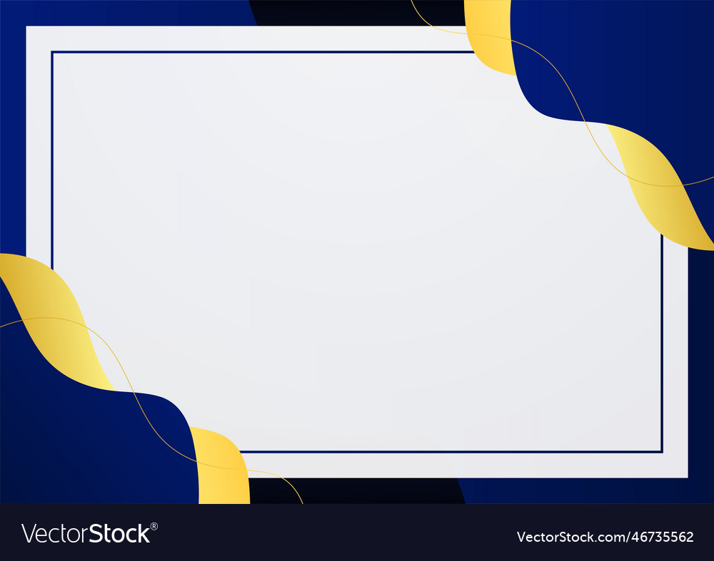 Modern abstract blue gold background abstract Vector Image