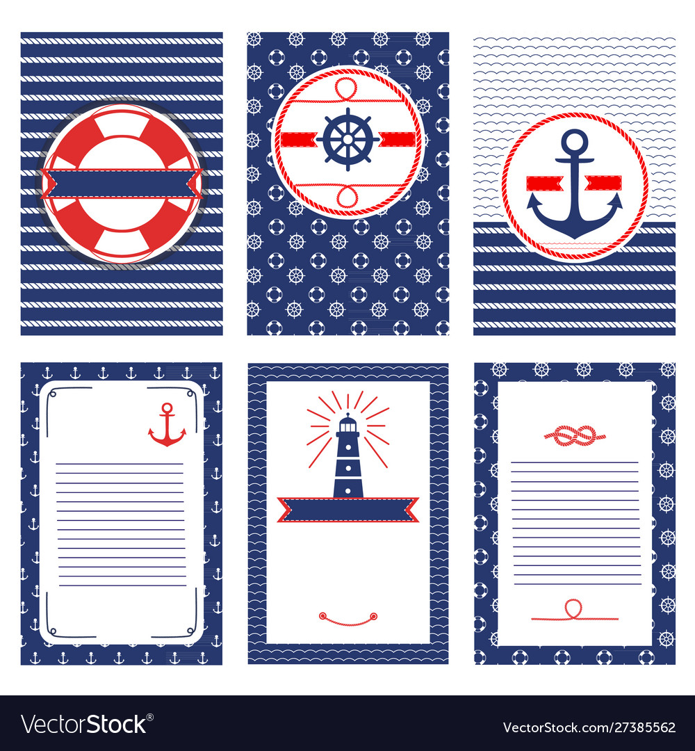 Nautical Marine Banners & Flyers Royalty Free Vector