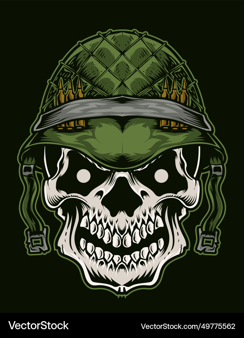 Skull troops head Royalty Free Vector Image - VectorStock