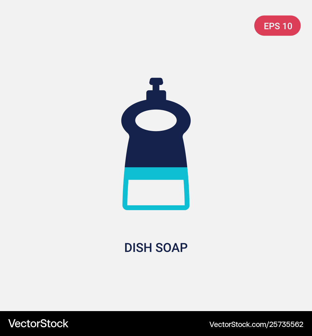 Two color dish soap icon from cleaning concept Vector Image