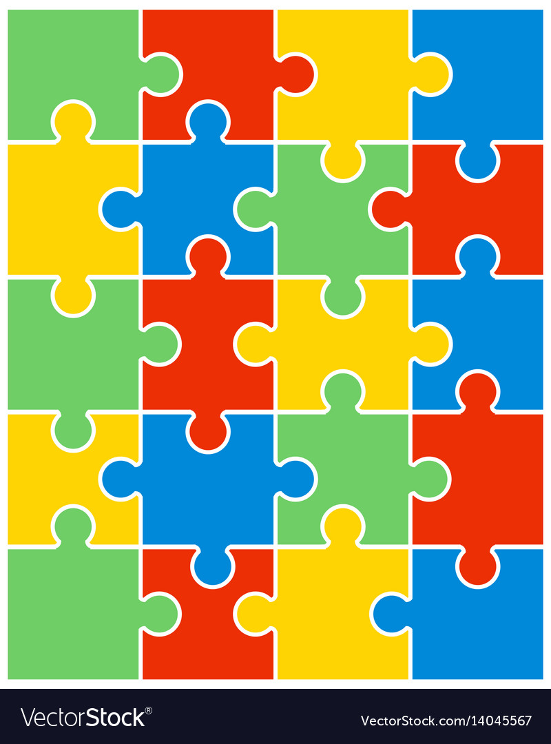 Colorful shiny puzzle Royalty Free Vector Image Colorful shiny puzzle Royalty Free Vector Image