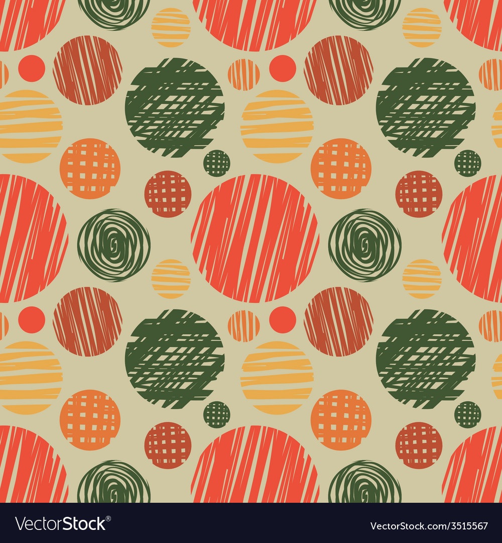 Fabric circles abstract seamless pattern Vector Image