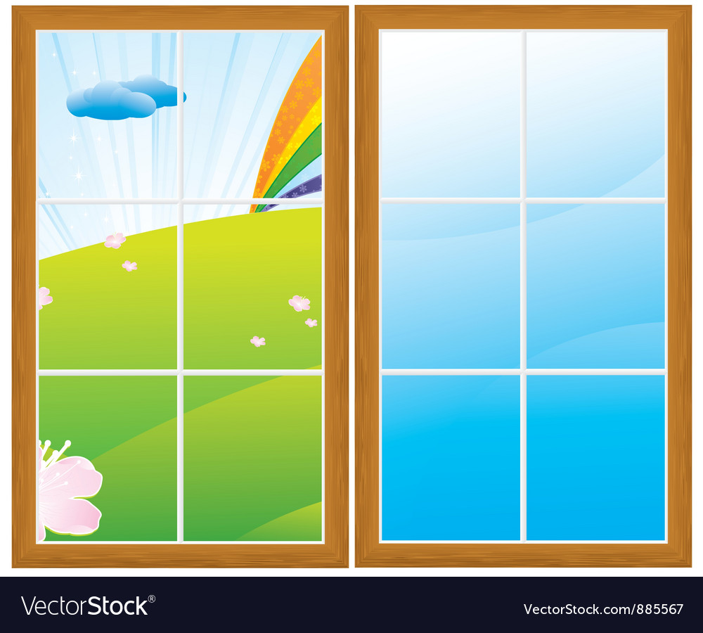 Field window Royalty Free Vector Image - VectorStock