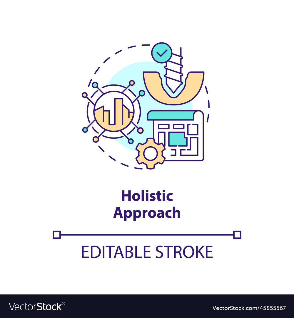 Holistic approach concept icon Royalty Free Vector Image Holistic approach concept icon Royalty Free Vector Image