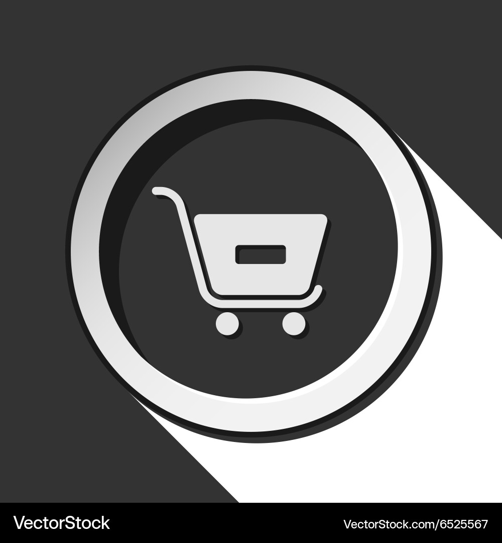Icon - shopping cart minus with shadow Royalty Free Vector