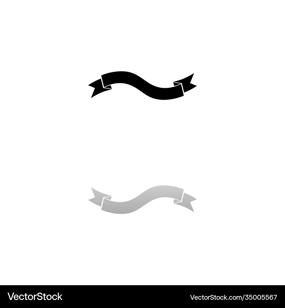 Ribbon icon flat Royalty Free Vector Image - VectorStock