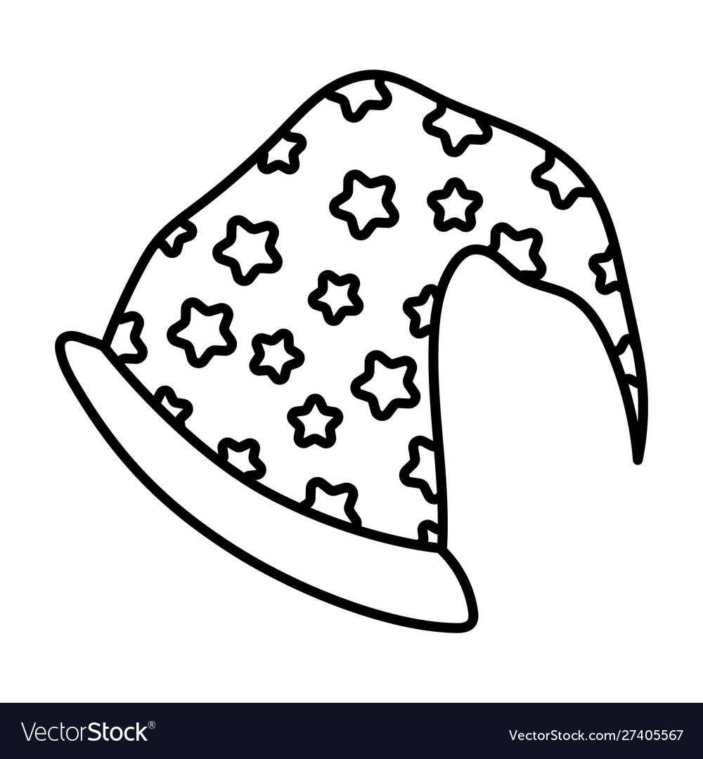 Witch hat with stars trick or treat happy Vector Image