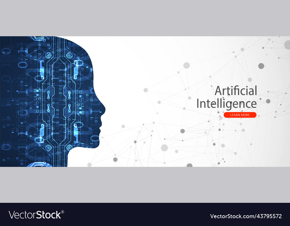 Artificial intelligence technical background Vector Image Artificial intelligence technical background Vector Image