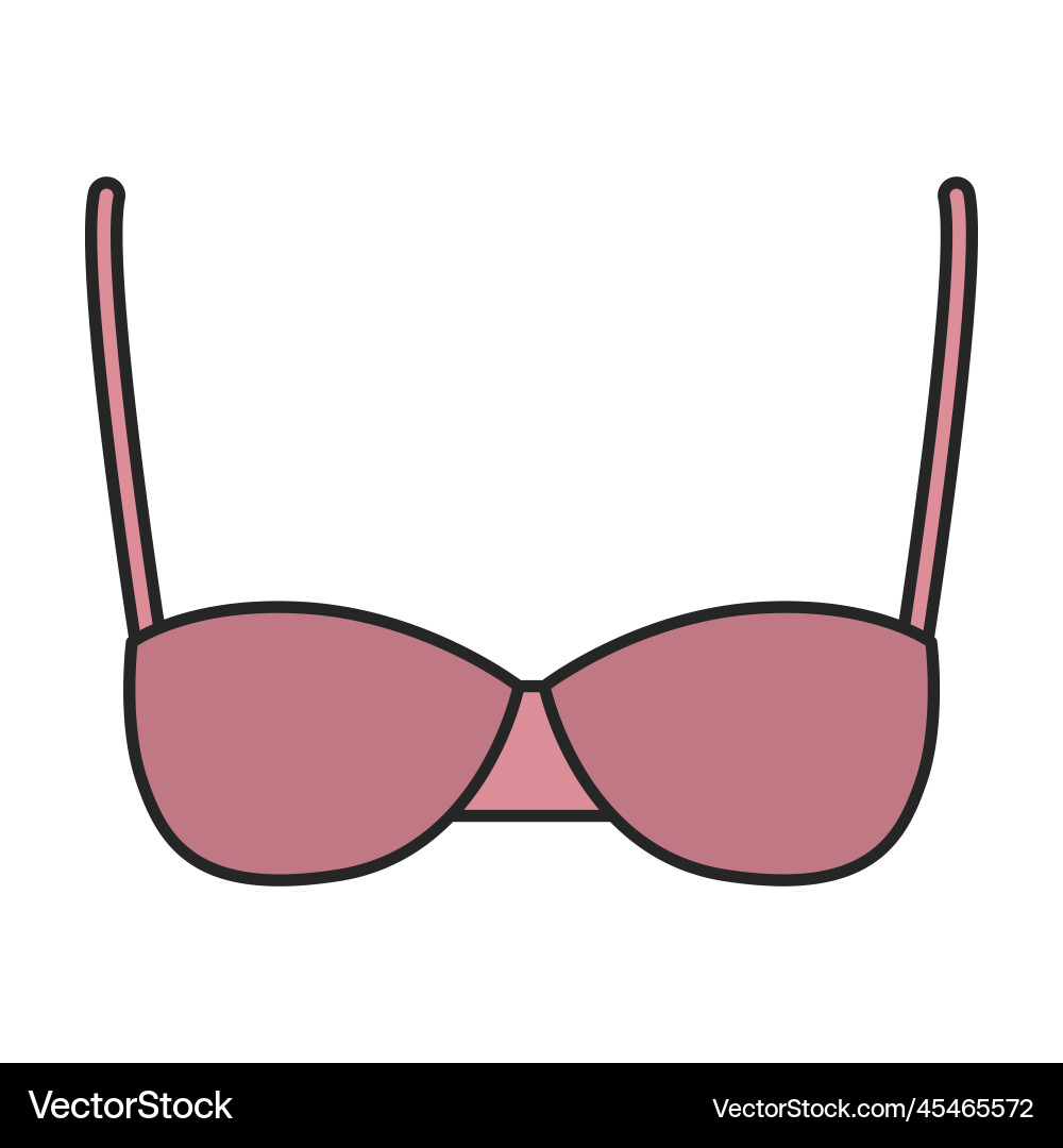 Bra iconcolor logo isolated on white Royalty Free Vector