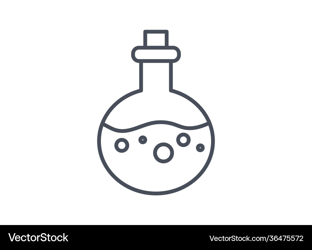 Chemistry laboratory glassware icon a circular Vector Image