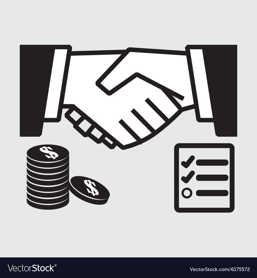 Hand shake design Royalty Free Vector Image - VectorStock