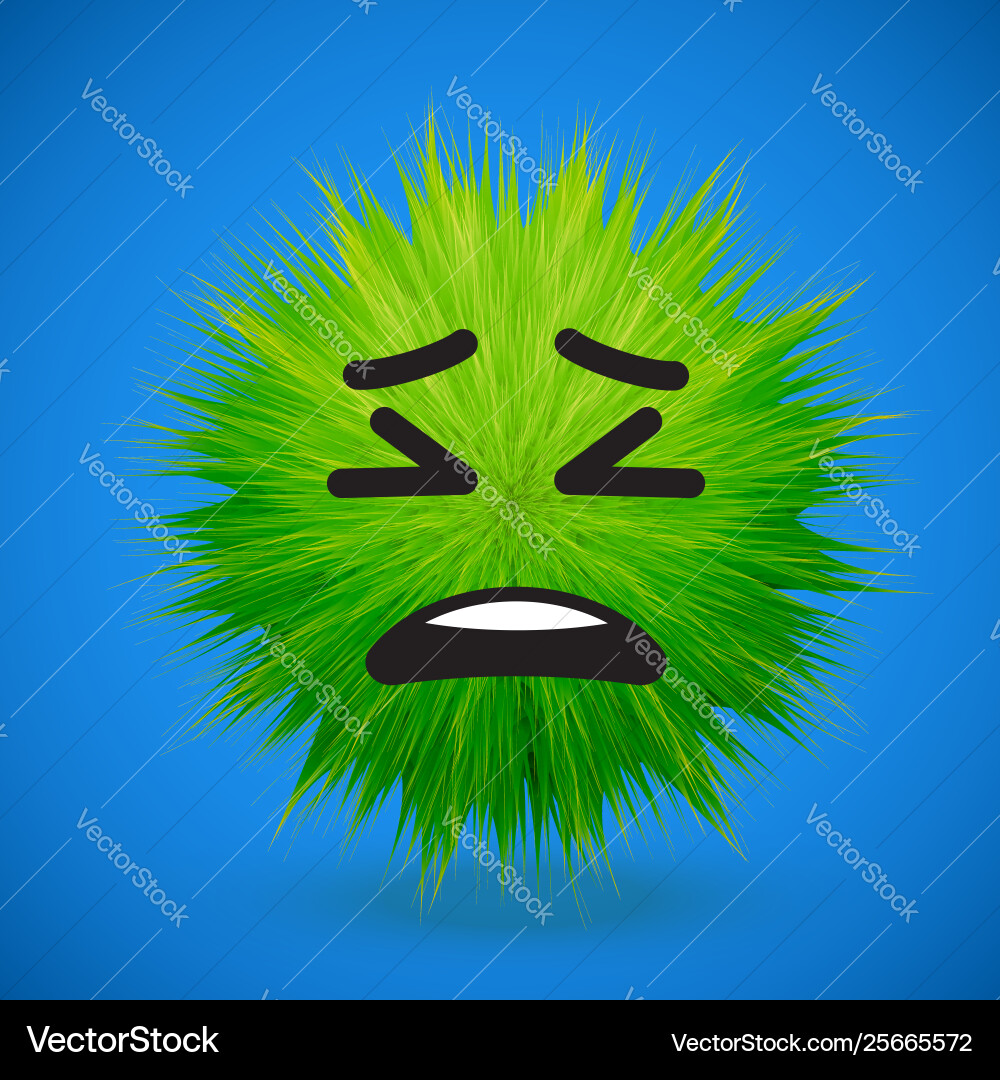 High-detailed 3d fur smiley emoticon Royalty Free Vector