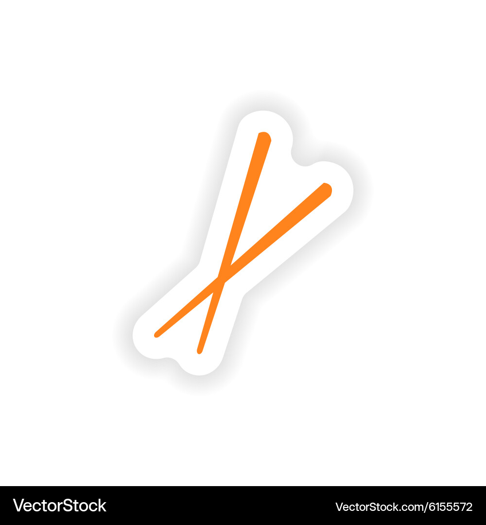 Icon sticker realistic design on paper sticks Vector Image