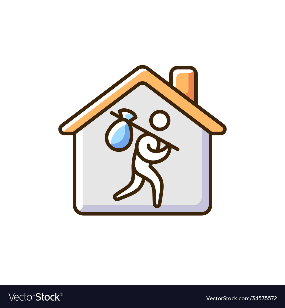 Refugee shelter rgb color icon Royalty Free Vector Image Refugee shelter rgb color icon Royalty Free Vector Image