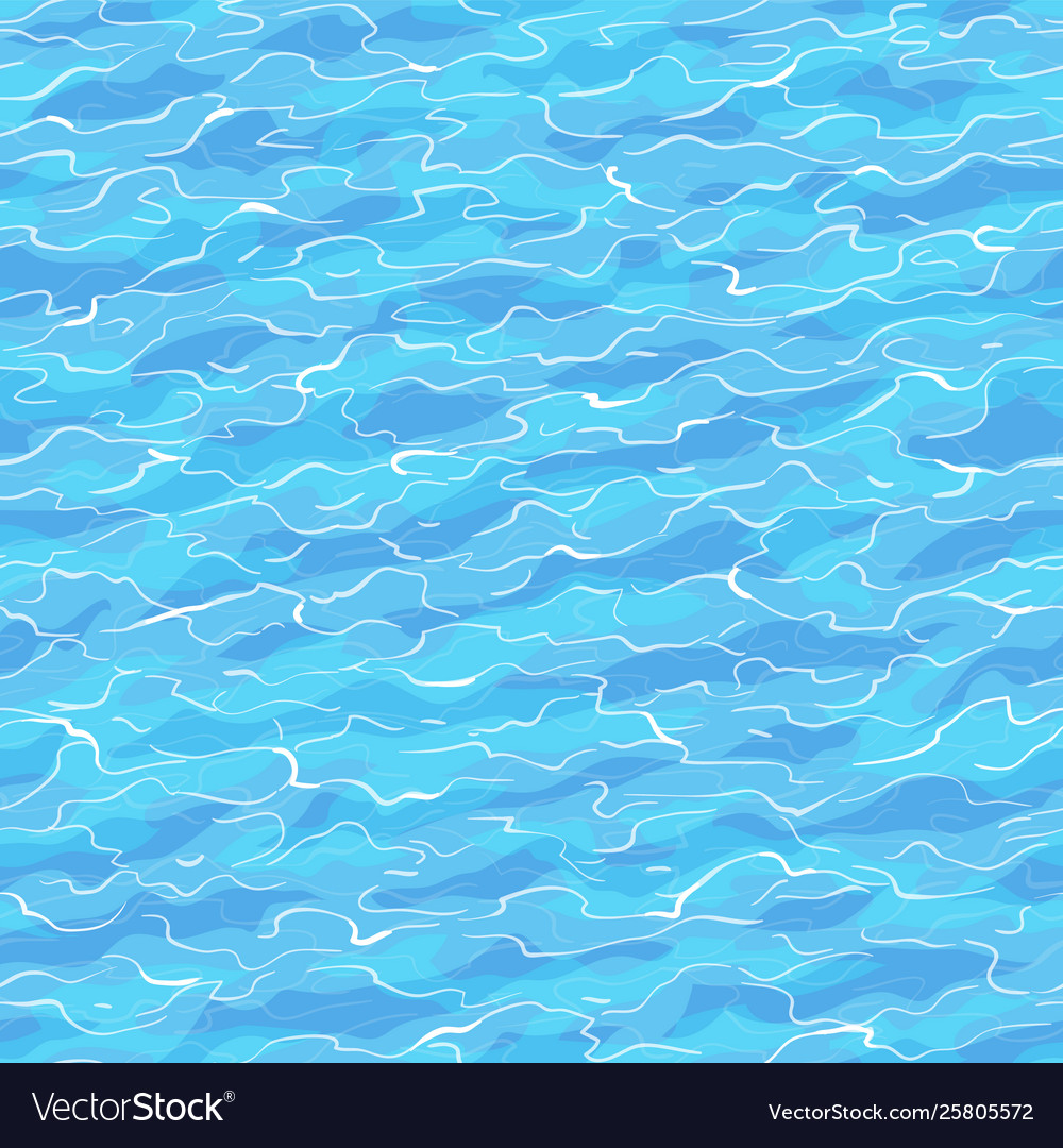 Sea waves seamless pattern Royalty Free Vector Image