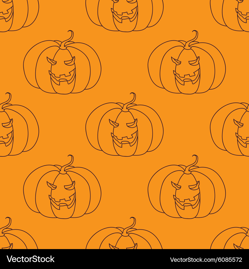 Seamless pattern with halloween pumpkin Royalty Free Vector