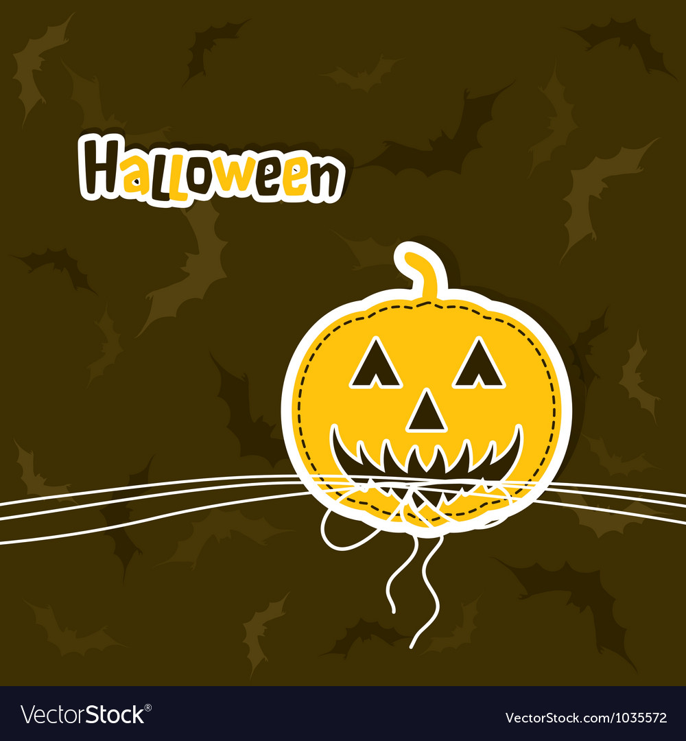Template halloween greeting card Royalty Free Vector Image