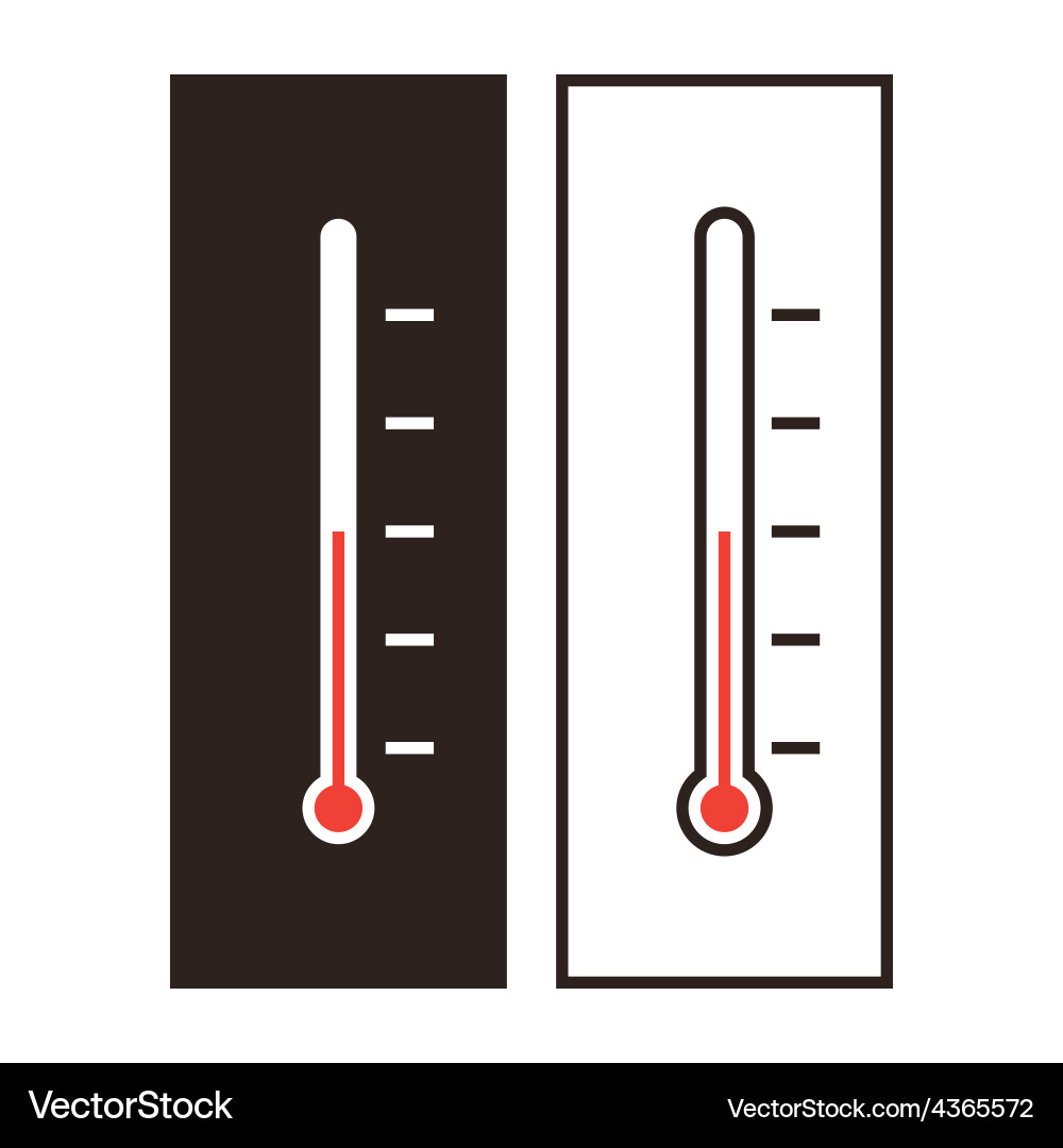 Thermometer icon set Royalty Free Vector Image
